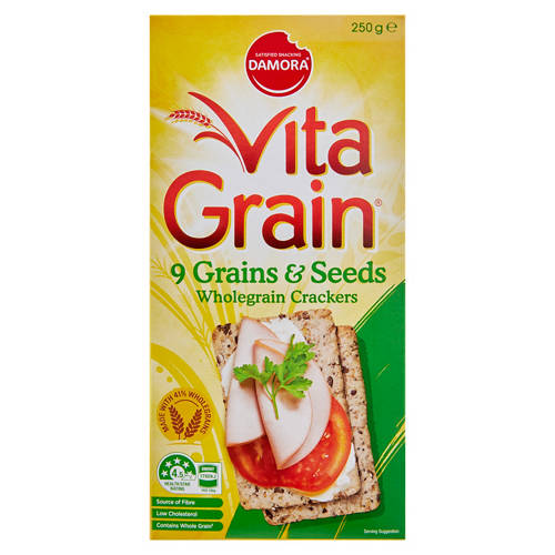 Vita Grain 9 Grains & Seeds Wholegrain Crackers 250g